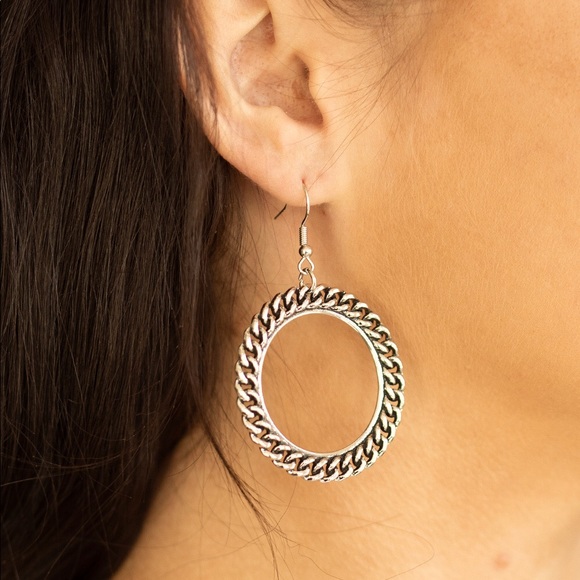 paparazzi | Jewelry | Above The Rims Silver Ring Earrings | Poshmark